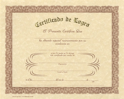 Spanish Certificates